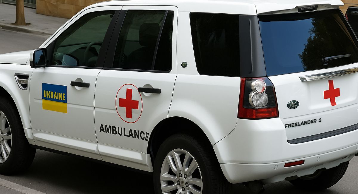 70-årig brite kører hjemmebyggede ambulancer fra Storbritannien til Ukraine - Nyheder24.dk